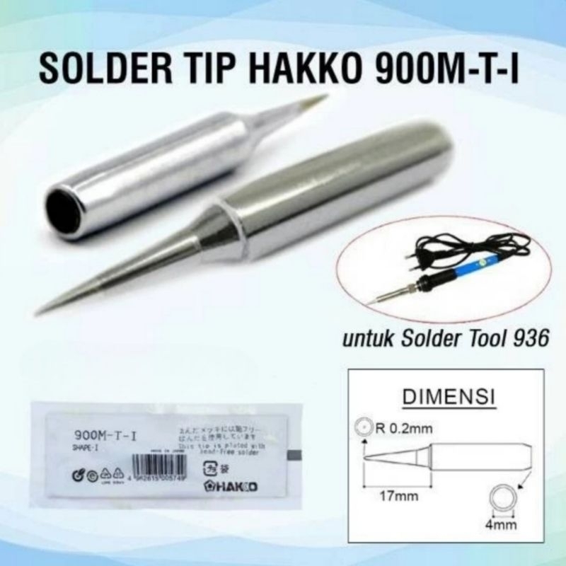 Jual Mata Solder Hakko 900M-T-I For Solder Tool 936 | Shopee Indonesia