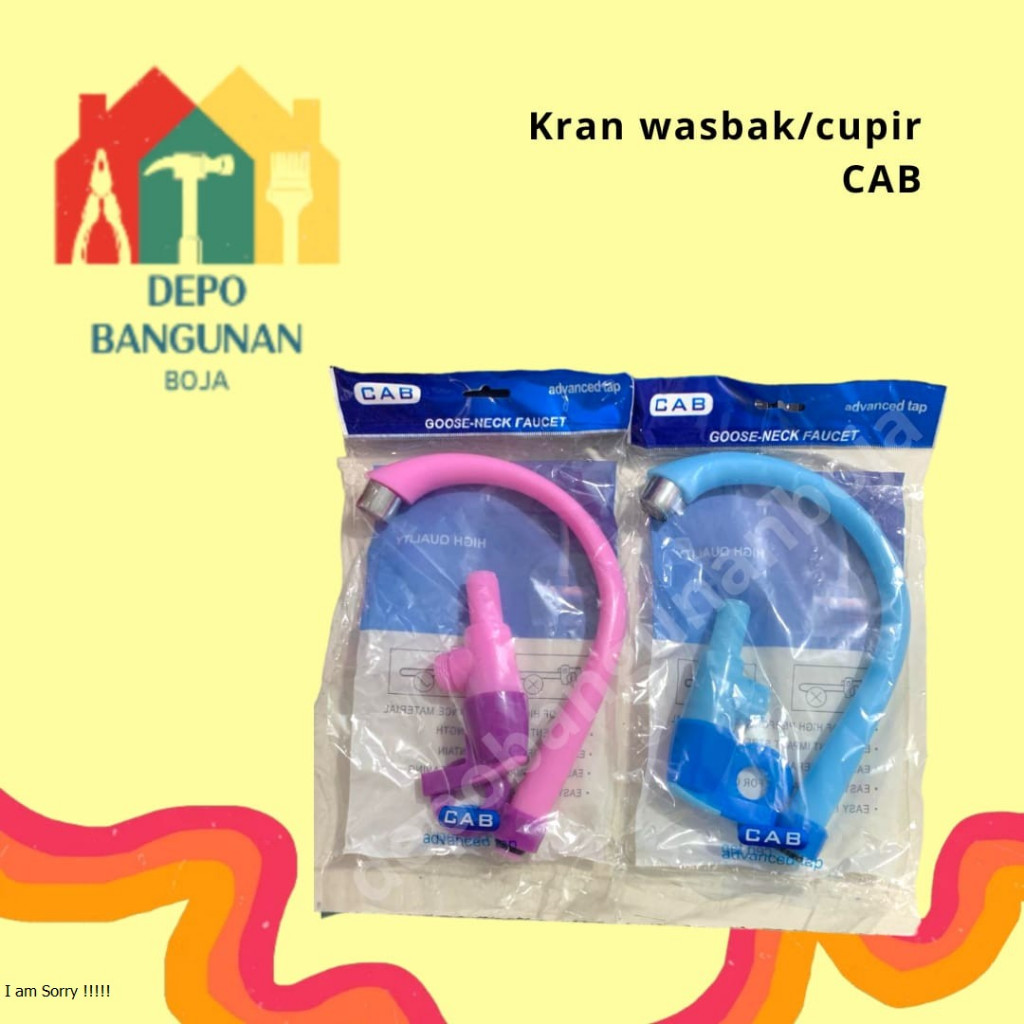 Jual (6.14) CAB Kran Leher Angsa Plastik / Keran Air Pvc Dapur Cuci ...