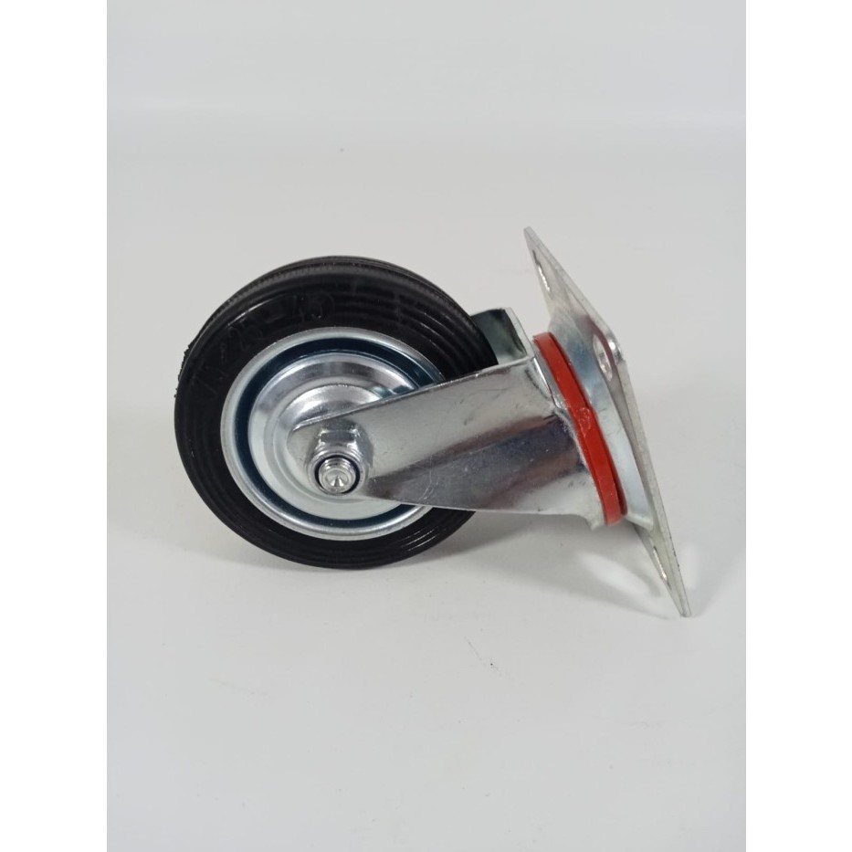 Jual Roda Karet 3 Inch 75 mm Hidup Putar Swivel Roda Trolley Troli ...