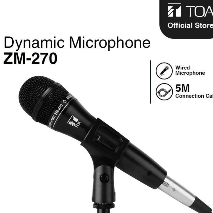 Jual TOA ZM-270 Dynamic Microphone (NON COD) | Shopee Indonesia