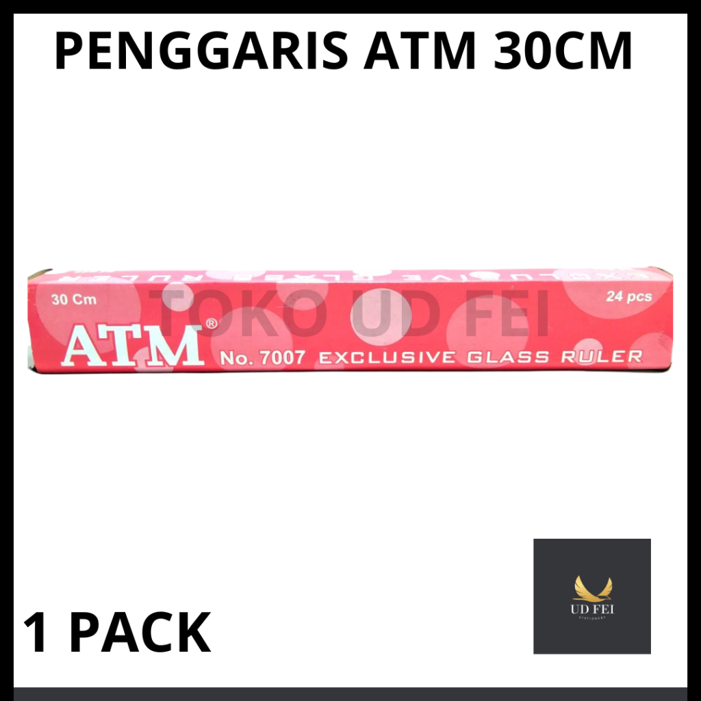 Jual (1 PACK) penggaris ATM 30cm/ garisan ATM/ Penggaris 30 cm/ Mistar ...