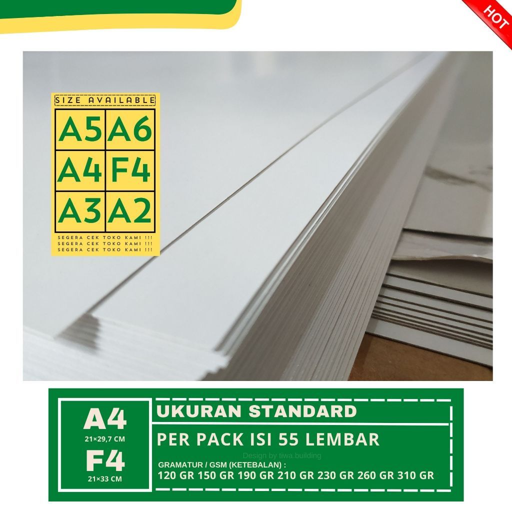 Jual KERTAS KONSTRUK/ART PAPER/ART KARTON/IVORY/KARTU TIK ...