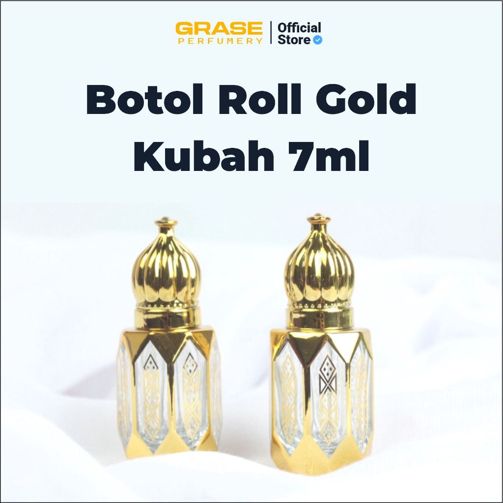 Jual Botol Parfum Kubah Gold Roll 7 ml - Botol Parfum Kosong Kubah Gold ...