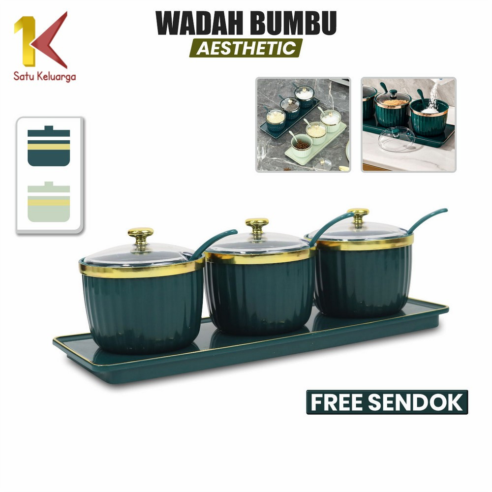 Jual Satu Keluarga Tempat Bumbu Dapur Set 4IN1 C1008 Kitchen Set ...