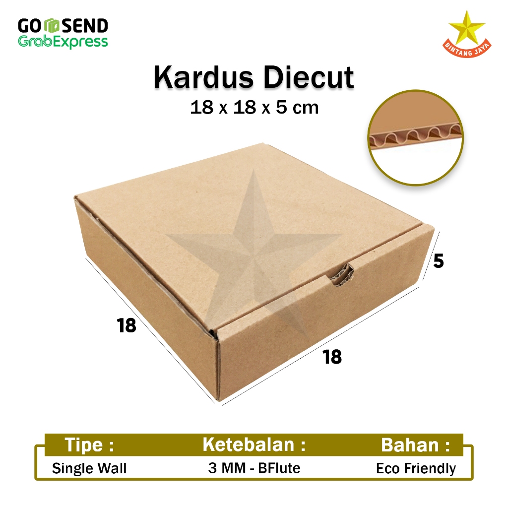 Jual Kardus Pizza 18x18x5cm Kado Hampers Baju Kpop Album Jilbab Photo ...