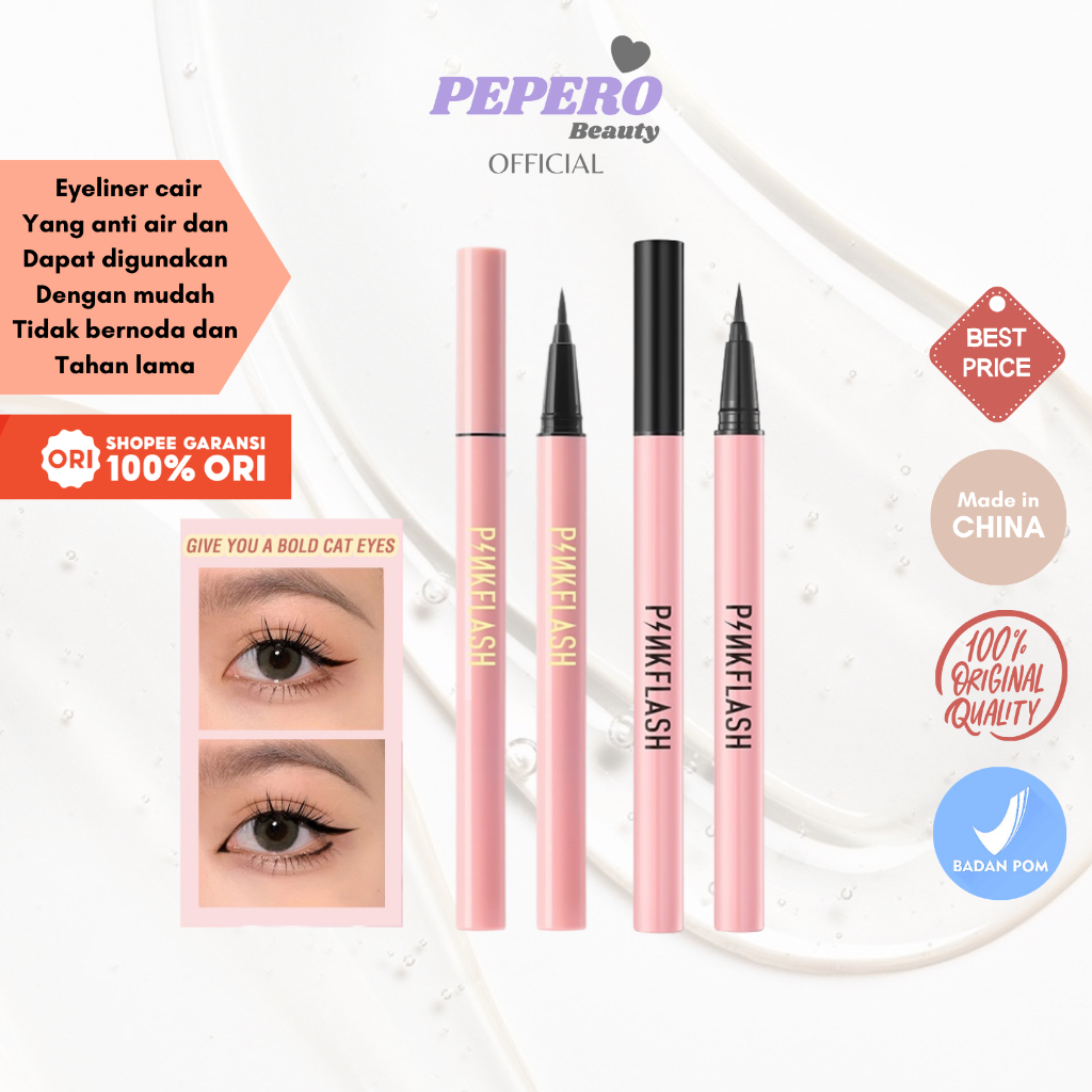 Jual PINKFLASH (PF-E01) OhMyLine Waterproof Easy Eyeliner Pen Anti Air Tahan Lama -Hitam ...