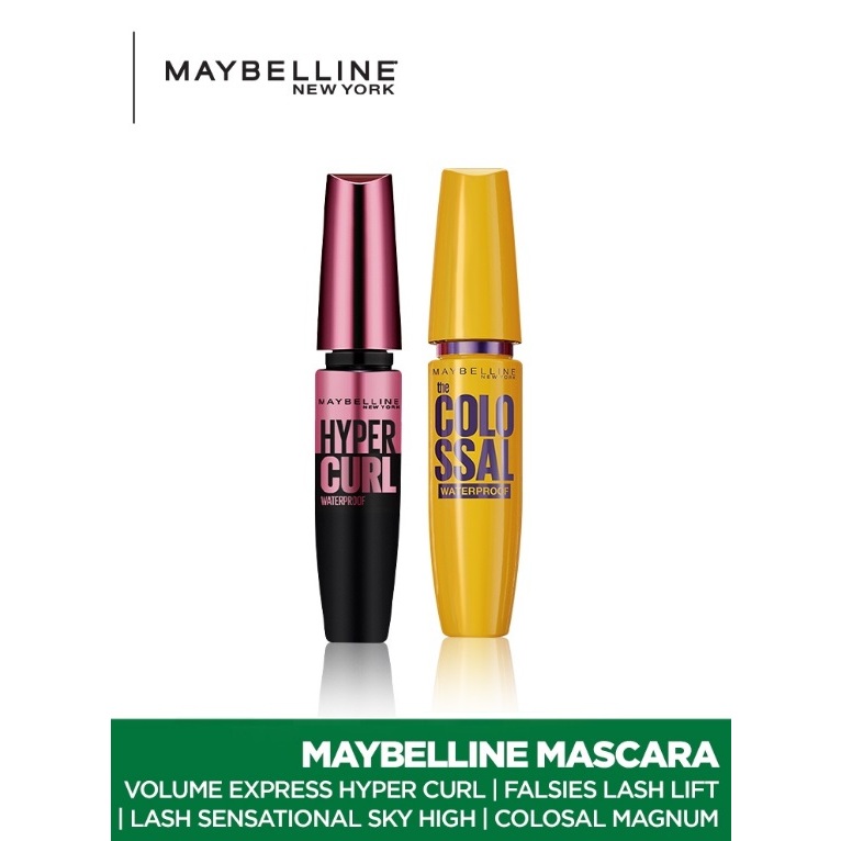 Jual Maybelline Hyper Curl Mascara Waterproof Black 92ml Original ...