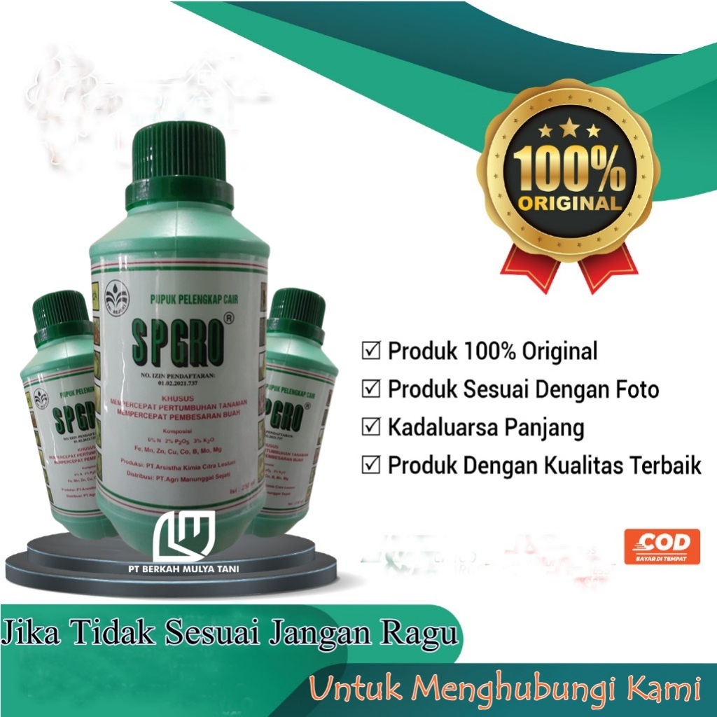 Jual Pupuk Pelengkap Cair sp grow hijaw Spgro hijau 250 ml | Shopee ...