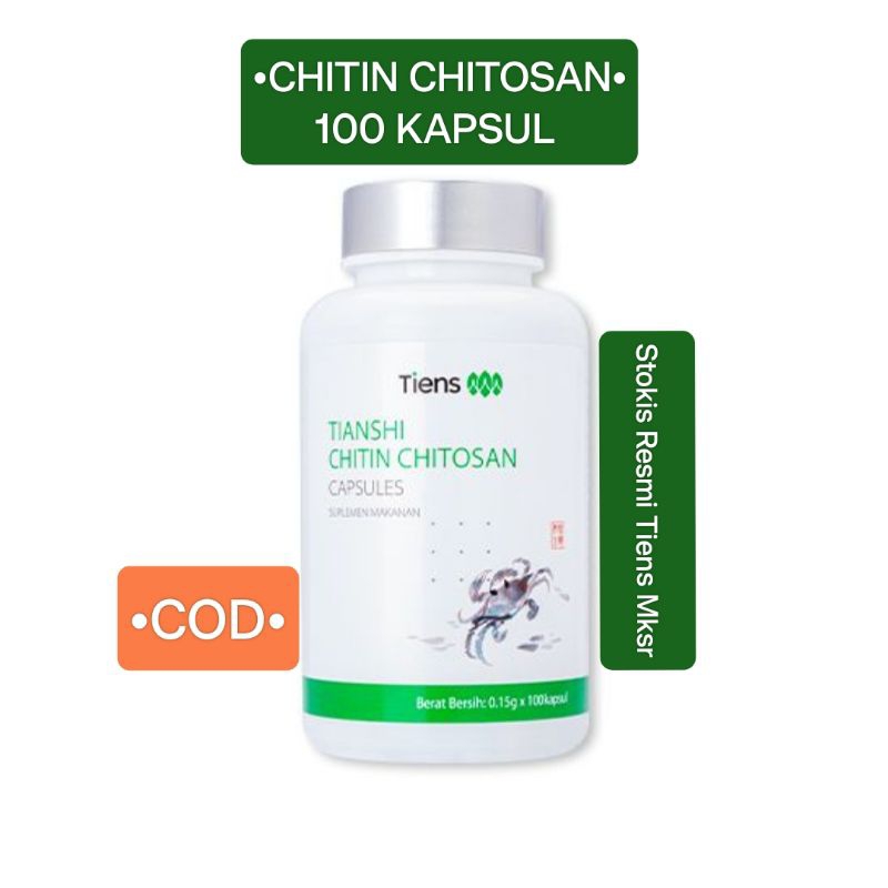 Jual chitin chitosan tiens isi 100 kapsul supplement detox pencernaan ...