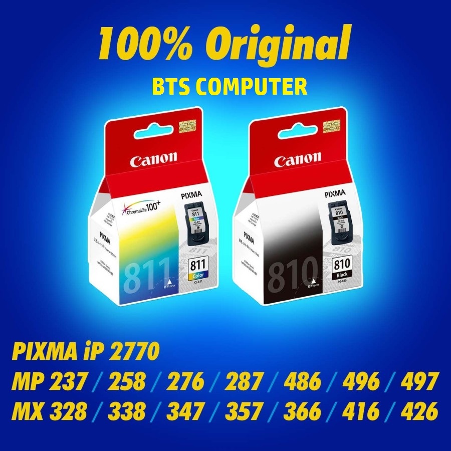 Jual Tinta cartridge Canon 810 black + 811 Color cartridge for IP2770 ...