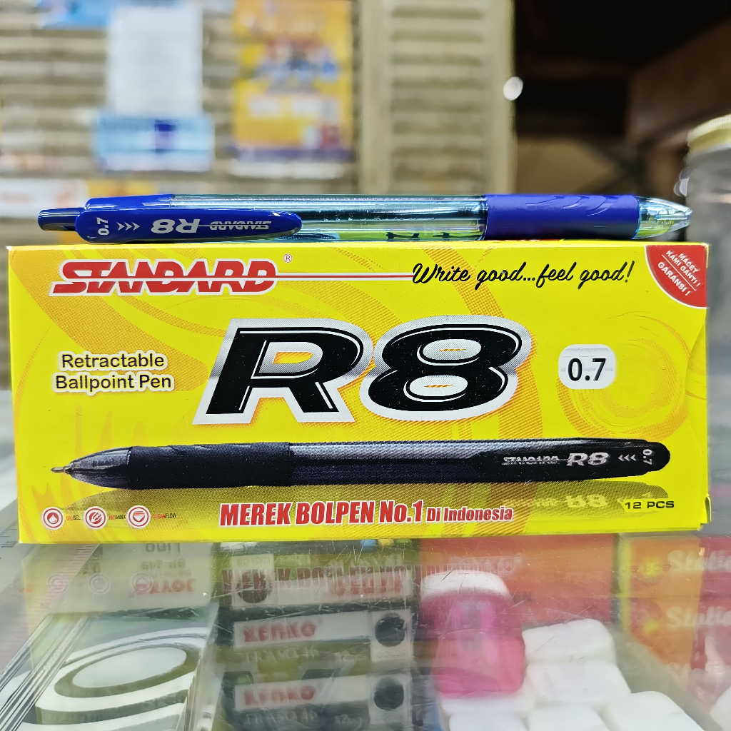 Jual Pen / Ballpoint R8 Standard (1 pak / 12 Pcs) | Shopee Indonesia