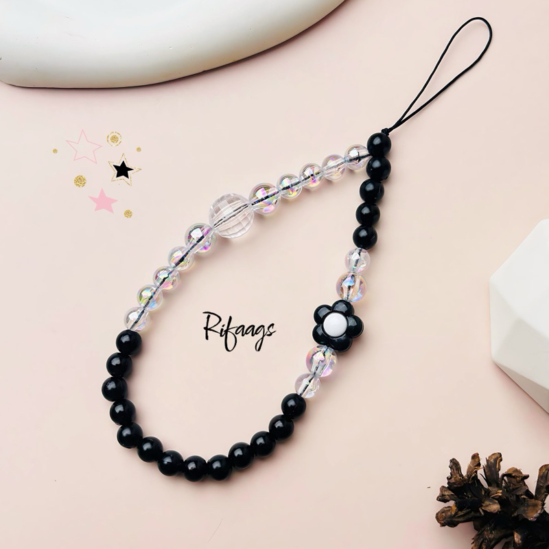 Jual Gantungan HP bracelet gelang Edisi Black / Lanyard HP estetik ...