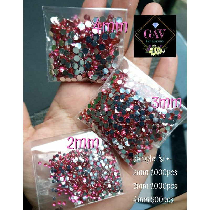 Jual Rhinestone ukuran 2mm isi -+1.000pcs gems manik blink henna tasbih ...