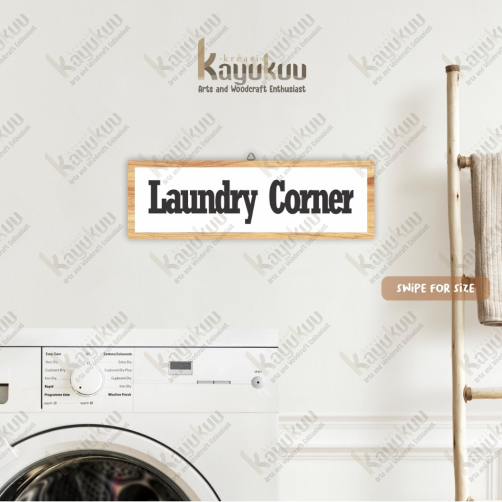 Jual Kreasikayukuu [50cmx14cm] Hiasan Dinding Cutting "Laundry Corner ...