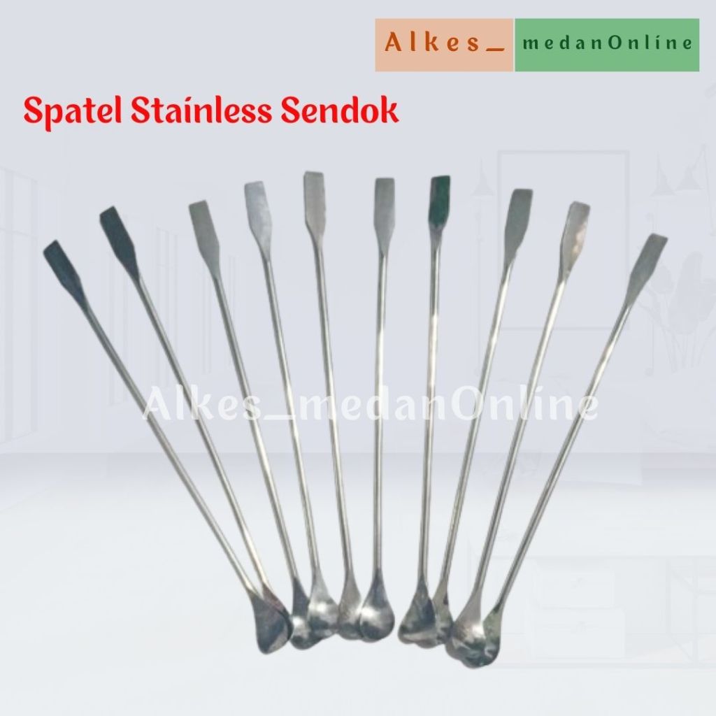 Jual sendok kimia obat spatel spatula stainless laboratorium sendok ...