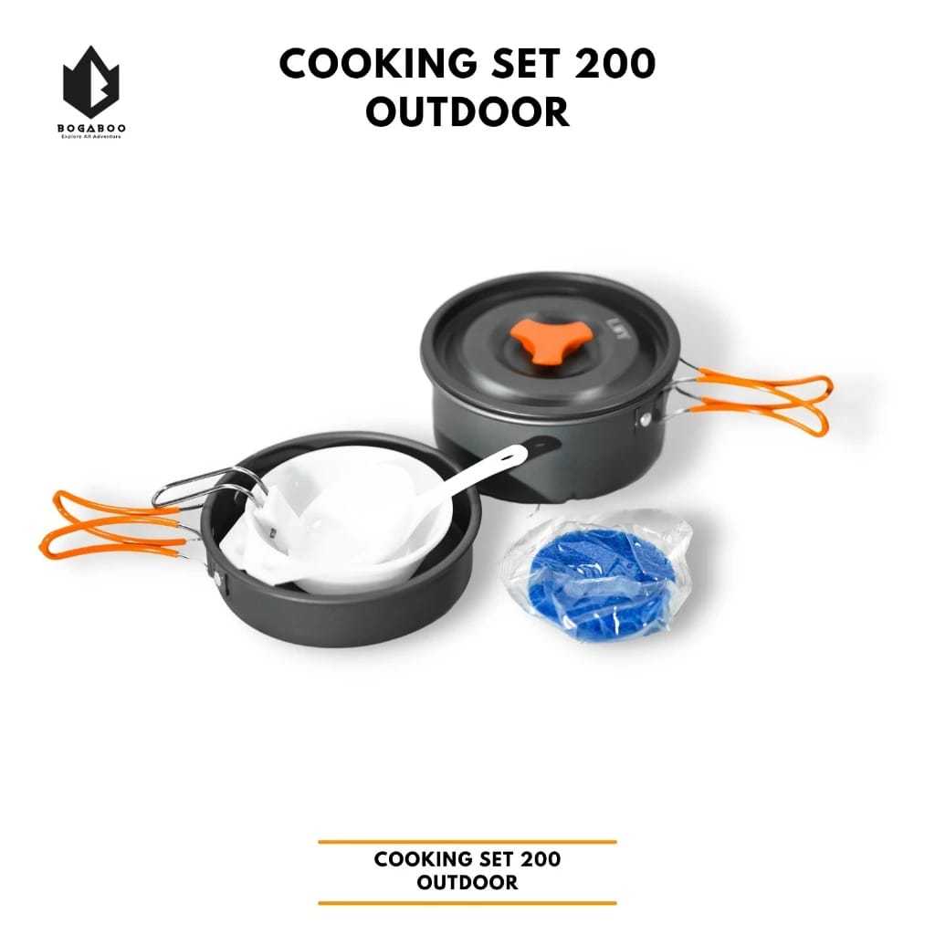 Jual Alat Masak Camping Panci Masak Cooking Set 200 - Nesting Camping ...