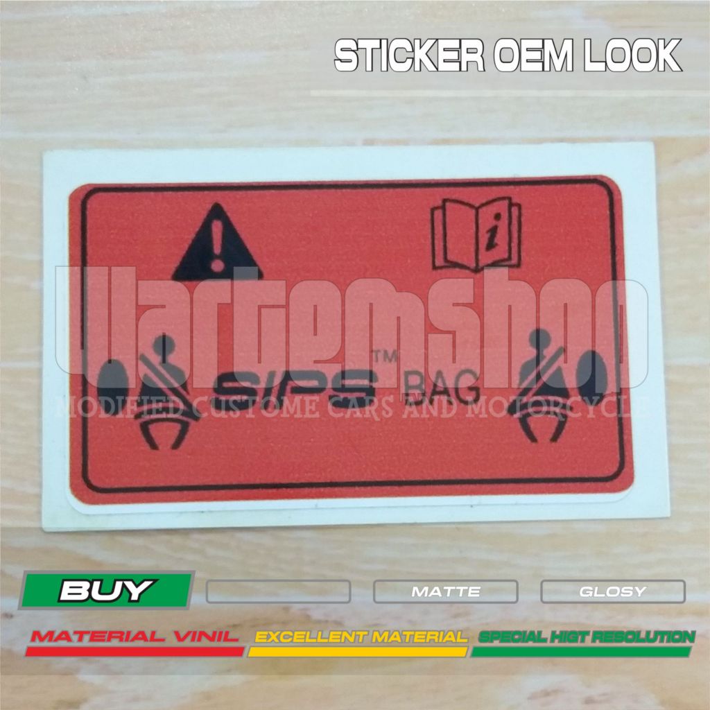Jual Stiker CAR SIPS Bag ( Warning Sign ) | Shopee Indonesia