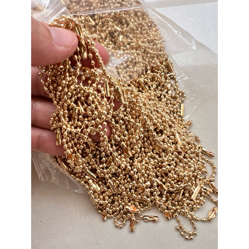 Jual 144 pcs Rantai Hangtag Gantungan Biji Lada ROSE GOLD Rantai Hang ...