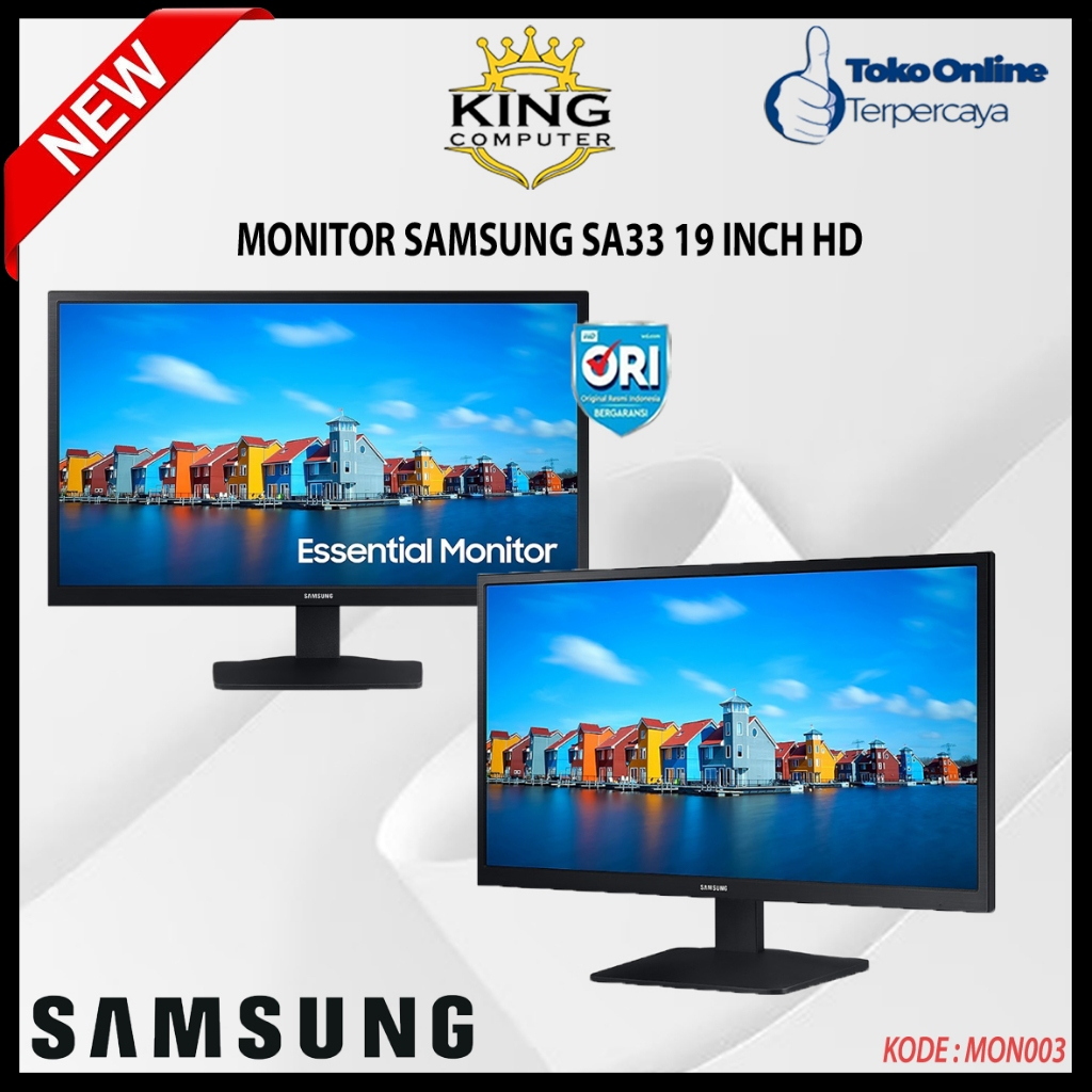 Jual MONITOR SAMSUNG 19" SA33 HD Monitor with Eye-saving Feature and Dual Interface- MONITOR 19 ...