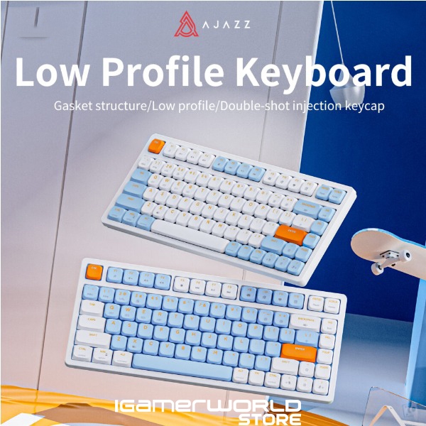 Jual Ajazz AK832 75% Low Profile Mechanical Keyboard 3-Mode New Color ...