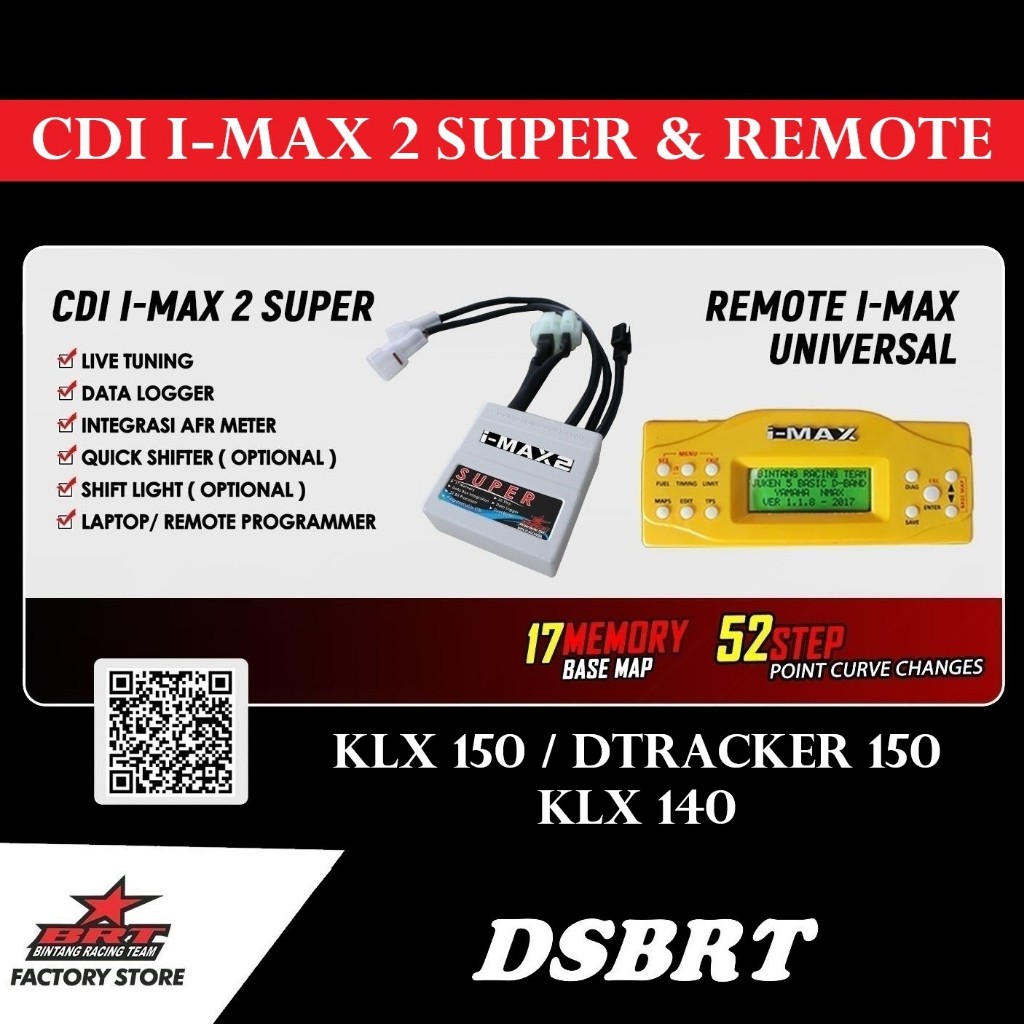Jual CDI IMAX 2 SUPER BRT 52 Step + REMOTE KLX 150 KLX 140 DTRACKER 150 ...
