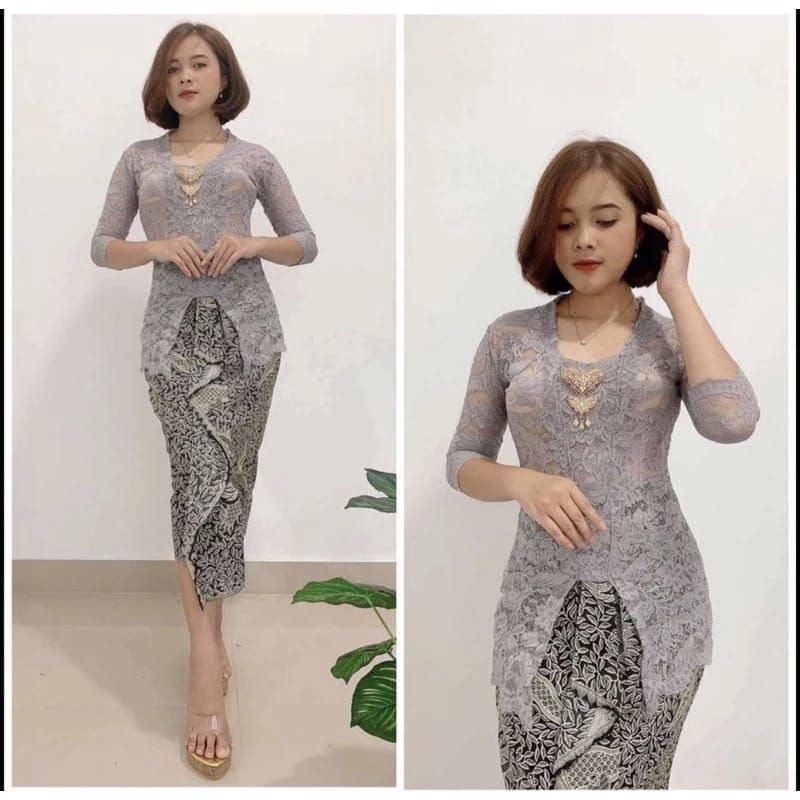 Jual (kebaya saja)Kebaya bali brokat sofia bet lengan 3/4 | Shopee ...