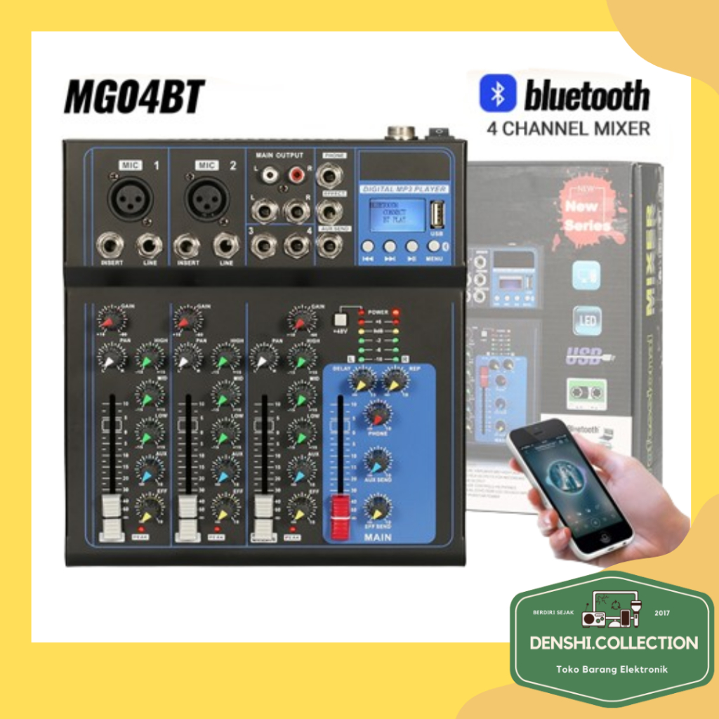 Jual AUDIO MIXER mixer profesional 4-channe MG04BT mixer Penguat sinyal ...