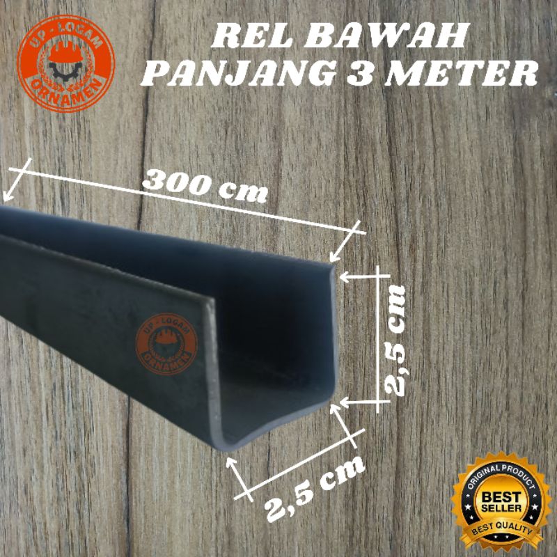 Jual Rel Bawah Henderson Panjang 3 Meter / Rel Bawah Pintu Sliding ...