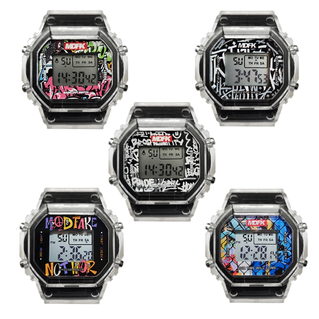 Jual MDFK DIGITAL WATCH TRANSLUCENT | BASIC TOY WATCH | JAM TANGAN MDFK ...