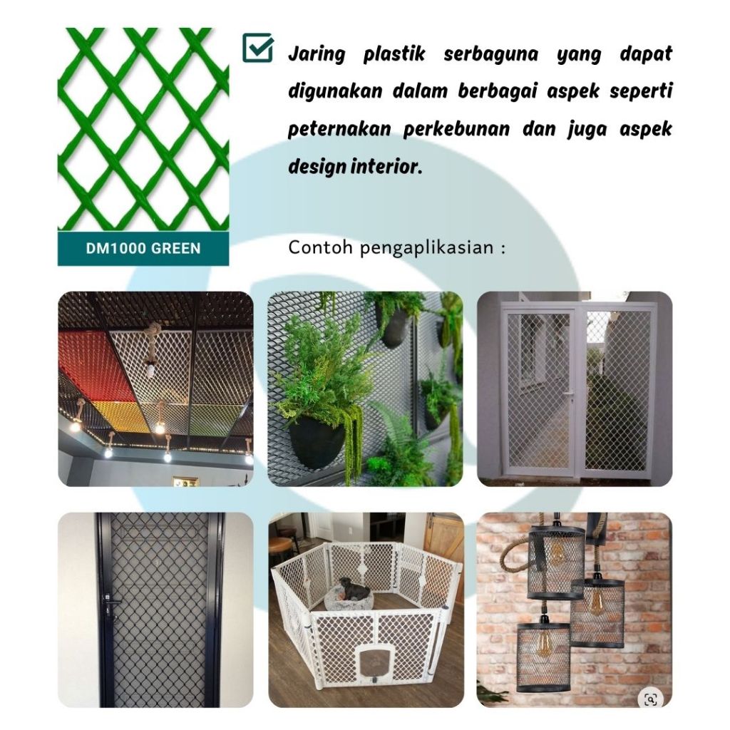 Jual Jaring Plastik Diamond Mesh Polymer HDPE DM1000 | Shopee Indonesia