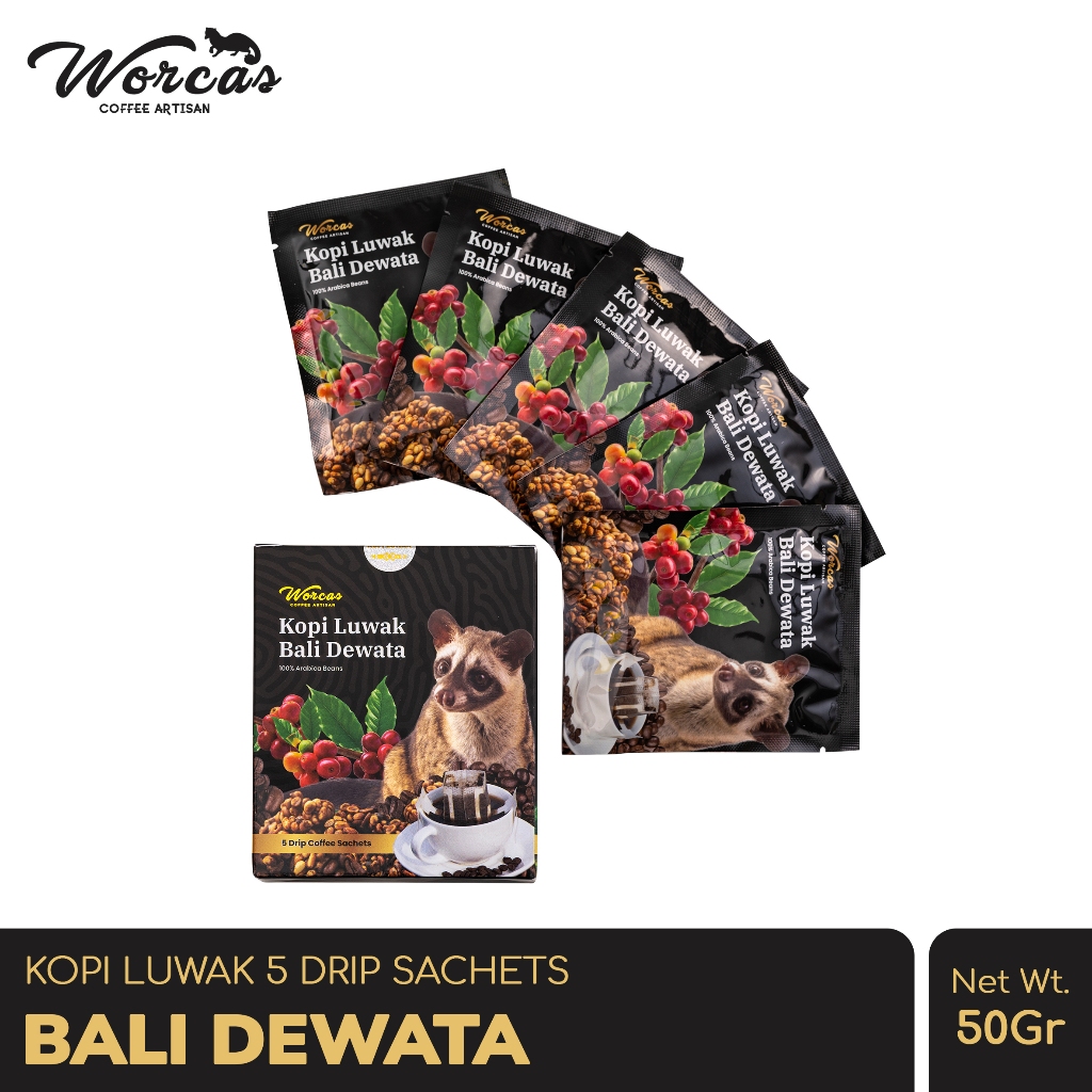 Jual WORCAS Kopi Luwak Bali Dewata Drip Filter 50gr | Shopee Indonesia