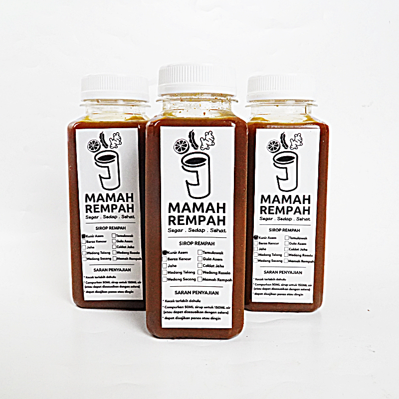 Jual Sirup Kunyit Asam Sari Jamu Rempah Tradisional Modern Kunir Asem ...