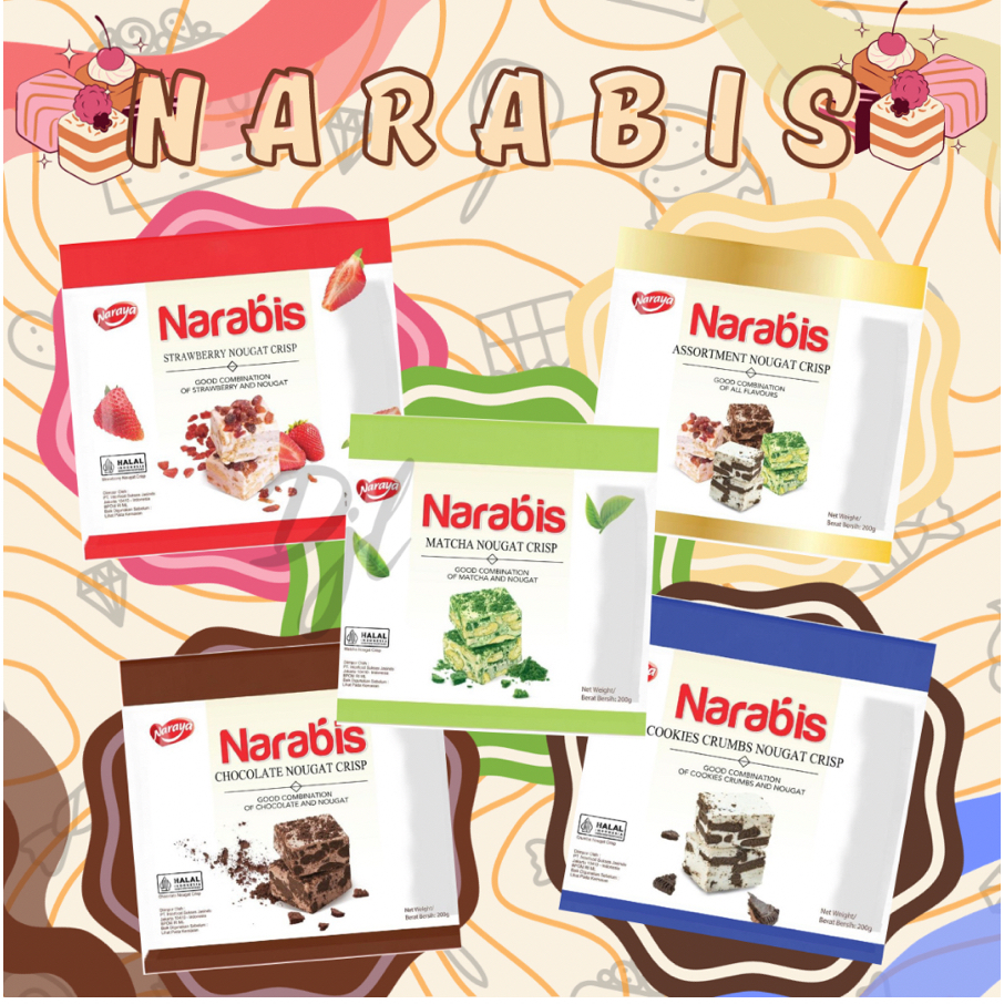 Jual [GROSIR!!] Naraya NARABIS Nougat 1 Dus isi 24 Bag 200gr - Grosir ...