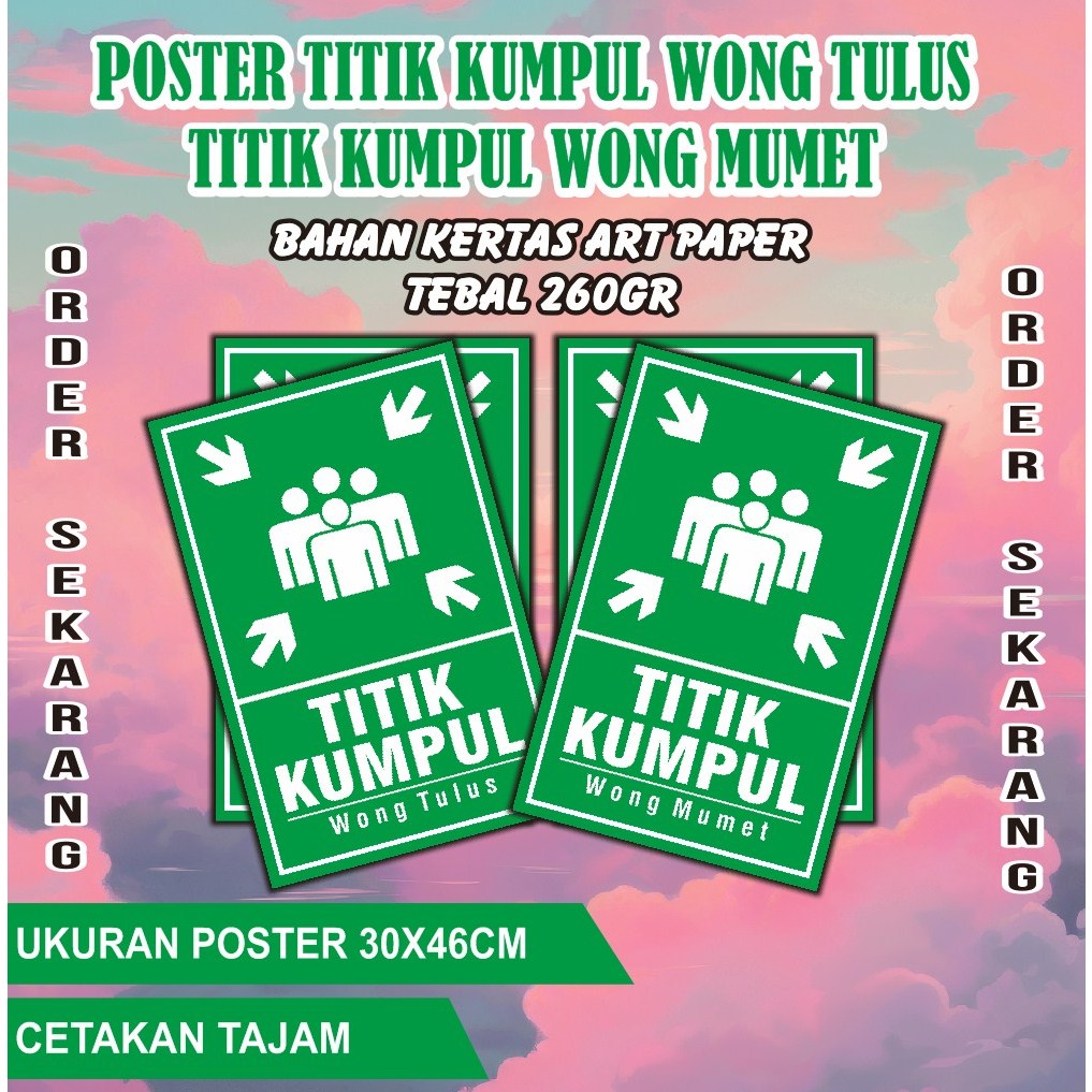 Jual Poster titik kumpul wong mumet - titik kumpul wong tulus - hiasan ...