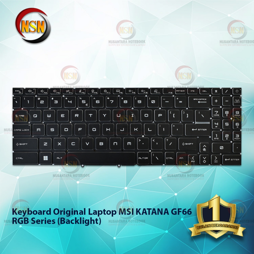 Jual Keyboard Original Laptop MSI Katana GF66 RGB Backlight (Black ...