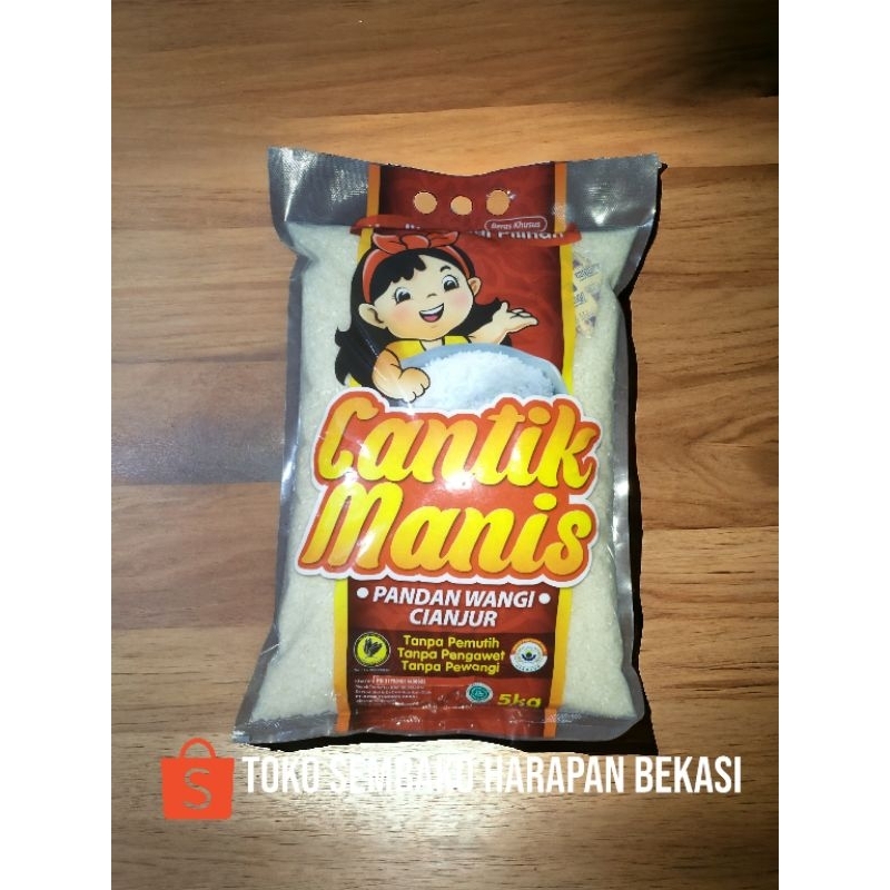 Jual BERAS CANTIK MANIS - PANDAN WANGI CIANJUR 5KG | Shopee Indonesia