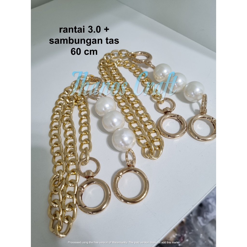 Jual TALI TAS RANTAI 3.0 + SAMBUNGAN TAS MUTIARA 20 MM | Shopee Indonesia