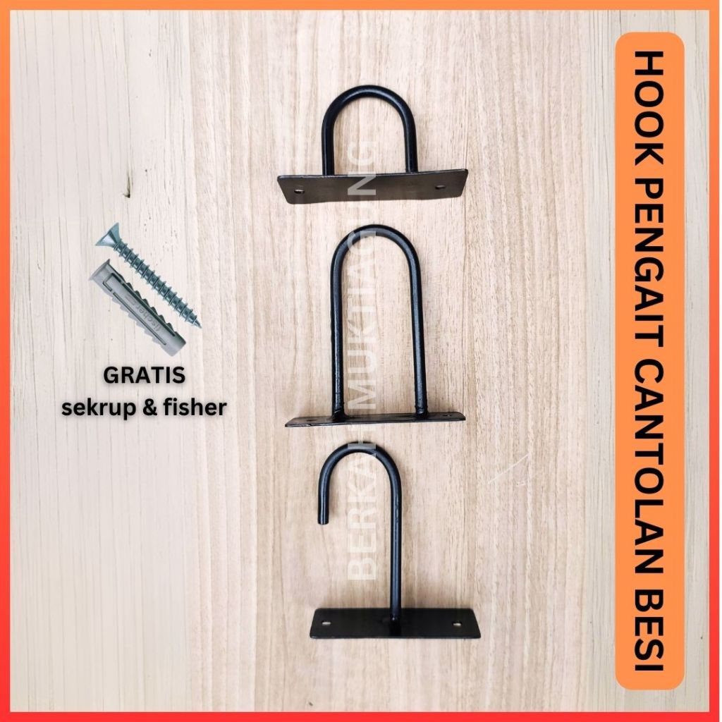 Jual Cantolan Pengait Besi Hook Kapstok Gantungan Serbaguna Murah ...