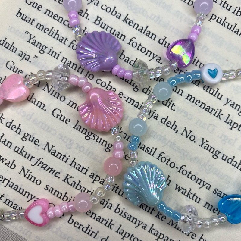 Jual Gelang manik warna pink, biru, ungu | Shopee Indonesia