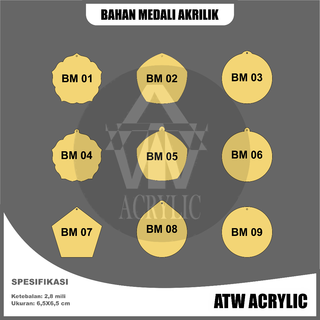 Jual BAHAN MEDALI WISUDA AKRILIK 6,5 CM POLOS TEBAL 2,8MM | Shopee ...