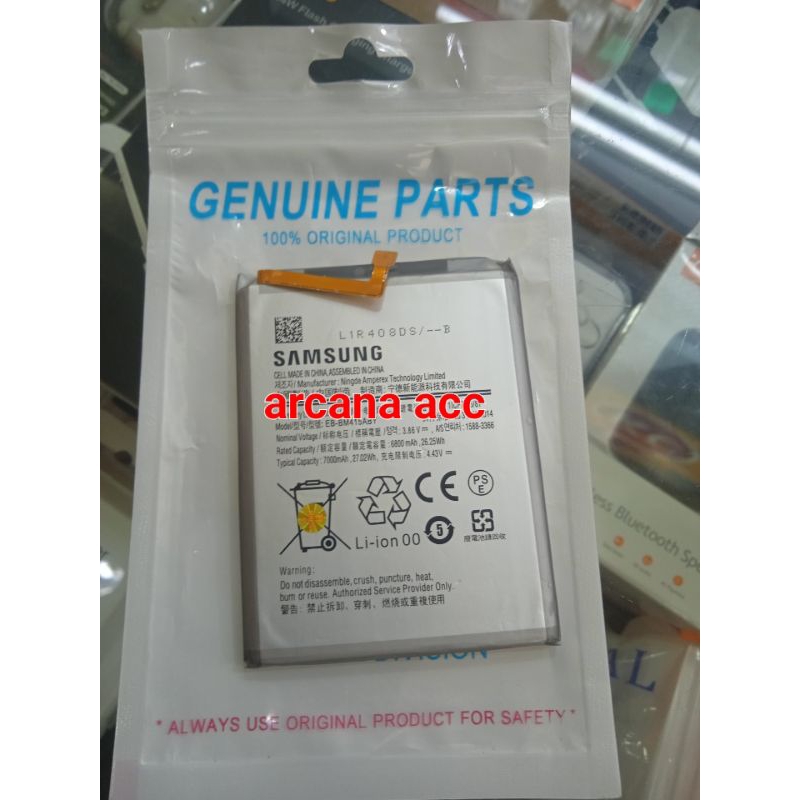 Jual battery baterai Samsung M51 M62 EB-BM415Y ORIGINAL NEW | Shopee ...