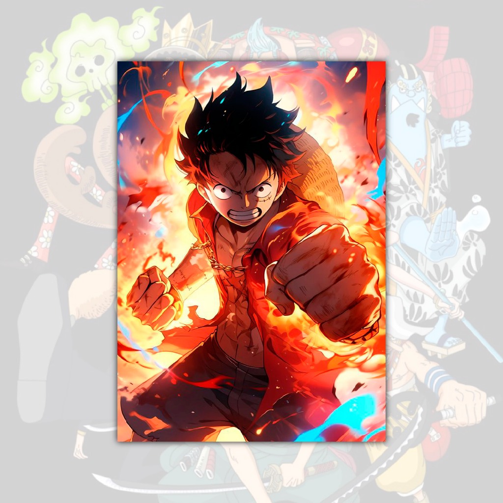 Jual Poster Anime One Piece Monkey D. Luffy Bisa custom Beli Satuan ...