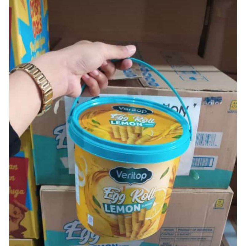 Jual Veritop egg roll lemon jar 325gram | Shopee Indonesia