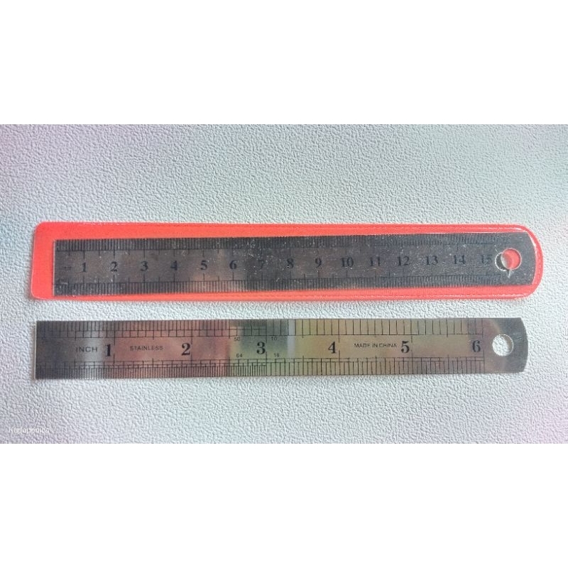 Jual Penggaris Mistar plat stainles Garisan Logam 15 cm/6 inch | Shopee ...