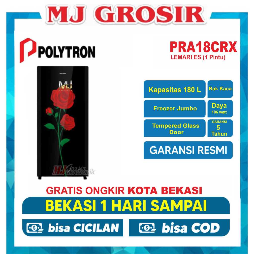 Jual KULKAS POLYTRON PRA 18 CRX LEMARI ES 1 PINTU NEW | Shopee Indonesia
