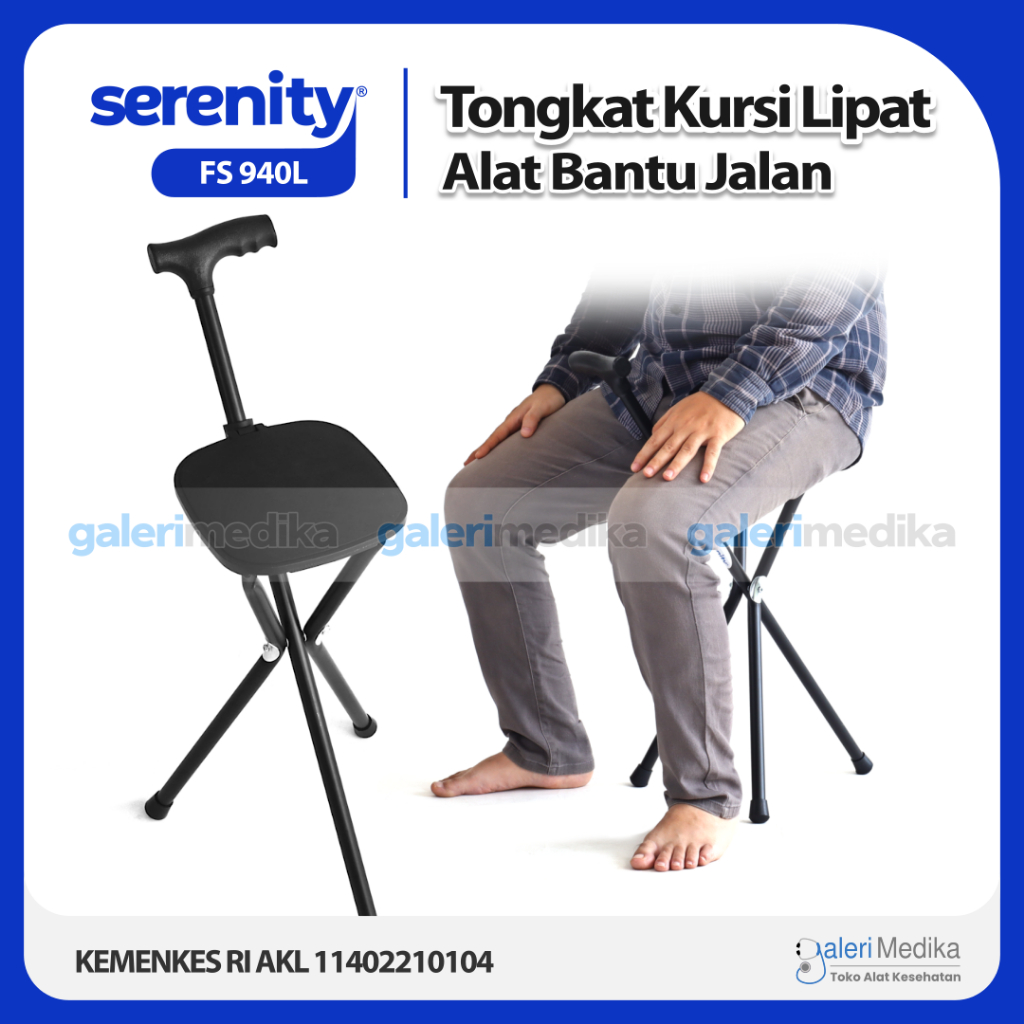 Jual Tongkat Kursi Lipat Serenity FS940L / FS 940L / FS-940 L Alat ...