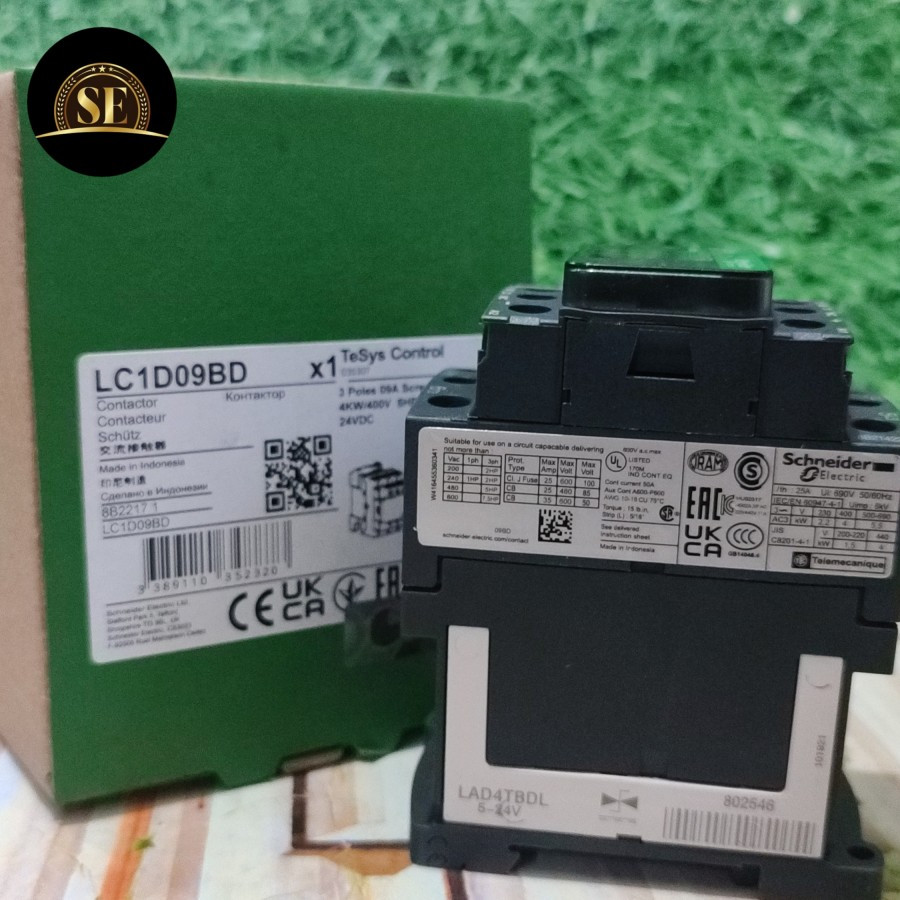 Jual Schneider Electric Kontaktor Contactor LC1D09 BD LC1D09BD 24VDC ...