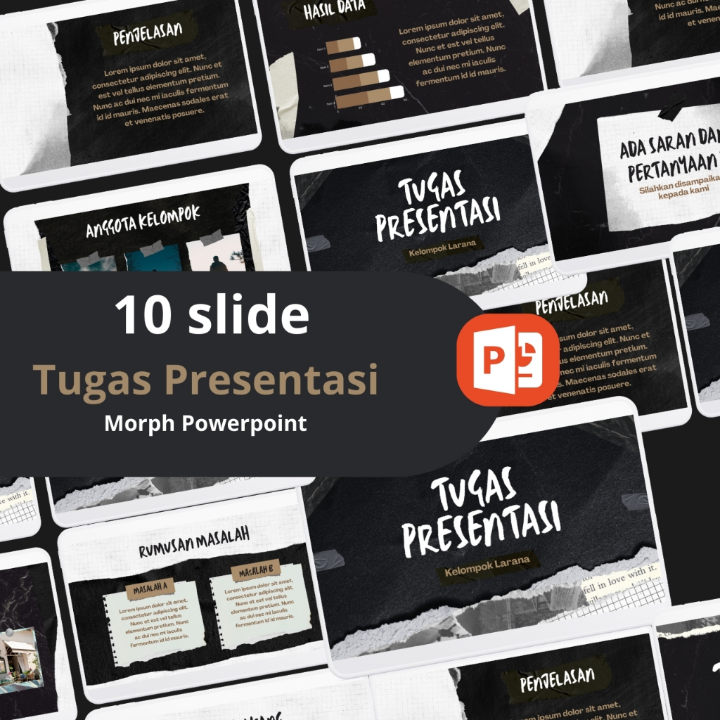 Jual Tugas Presentasi Unik Morf Powerpoint - Template Power Point Elegant unik & Profesional ...