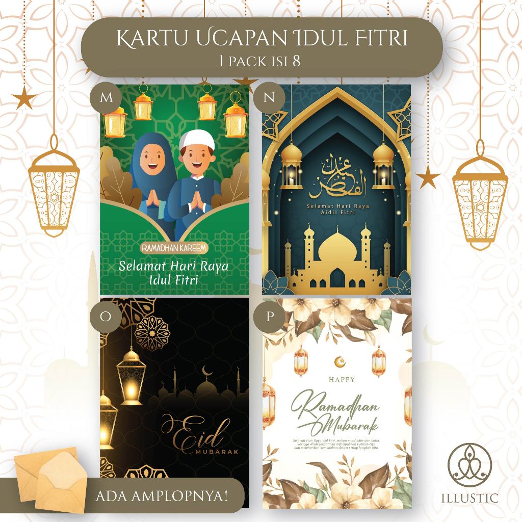 Jual Kartu Ucapan Selamat Idul Fitri, Selamat Lebaran, Greeting Card ...