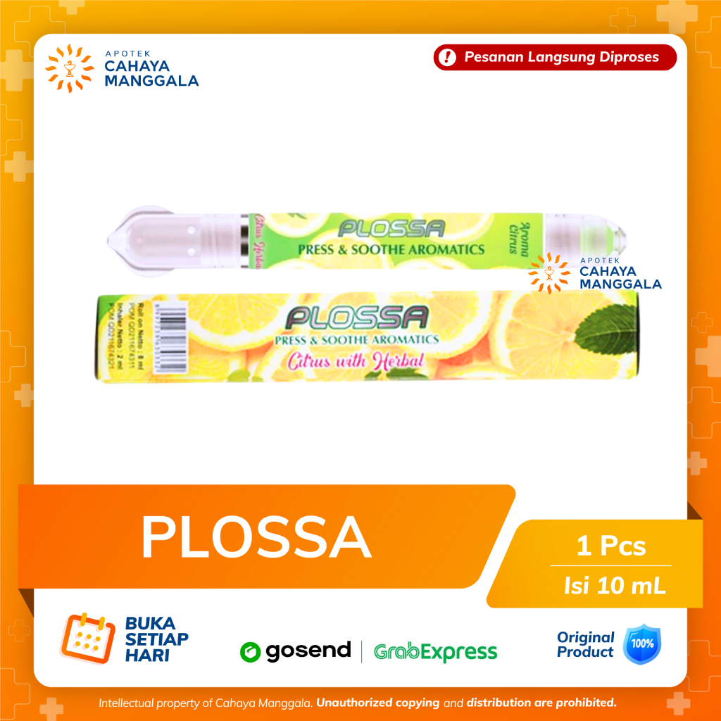 Jual PLOSSA CITRUS ROLL ON + INHALER 10 ML | Shopee Indonesia